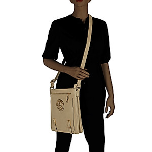 MKF Crossbody Bag for Women – PU Leather Pocketbook Handbag Multi Compartment Messenger Purse – Shoulder Strap