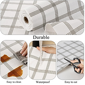 Shelf Liner for Kitchen Cabinets,17.7Inch x 78.7Inch , Non Adhesive, Kitchen Drawer Liner Roll for Refrigerator/Pantry/Shelves/Under Sink, Waterproof Double Sided Non-Slip,Washable Cabinet Liners