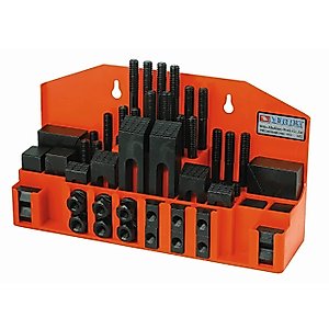 HHIP 3901-0010 Pro-Series 52 Piece Clamping Kit, 12 mm T-Slot with M10 X 1.5 Studs