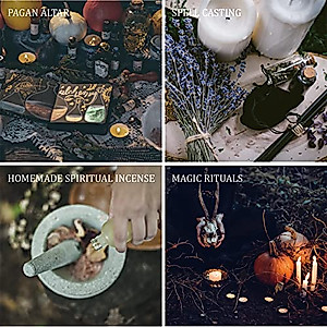 Witchcraft Supplies of Witchy Gifts - 76 PCS Wiccan Supplies and Tools Include Crystals for Witchcraft,Spell Candle,Herbs for Witchcraft