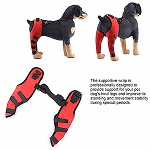 Tnfeeon Dog Knee Brace, Leg Brace Ligament Injury Joint Pain and Muscle Sore Adjustable Rear Support for Knee Dislocation Pet Knee Brace Recommended for Dog (XS)