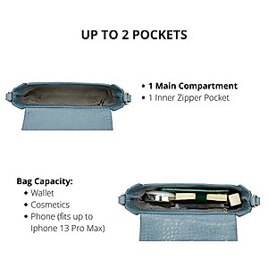 Scarleton Crossbody Bags for Women, Purses for Women, Lightweight Shoulder Bag Purse, Crossbody Bag with 2 Straps, H208761 - Blue