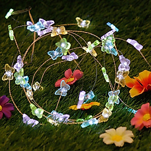 MIYA LIFE Butterfly String Lights LED Butterfly Lamp with Remote Butterfly Lights for Bedroom Elegant Butterfly Decor Hanging Lights for Bedroom