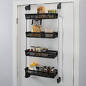 Organize It All Over The Door 4-Basket Hanging Storage Unit With Hooks