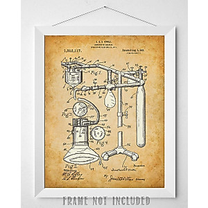 Anesthetic Machine Patent - 11x14 Unframed Patent Print - Great Gift for Doctors, Surgeons, and Anesthesiologist and Home and Office Decor Under $15