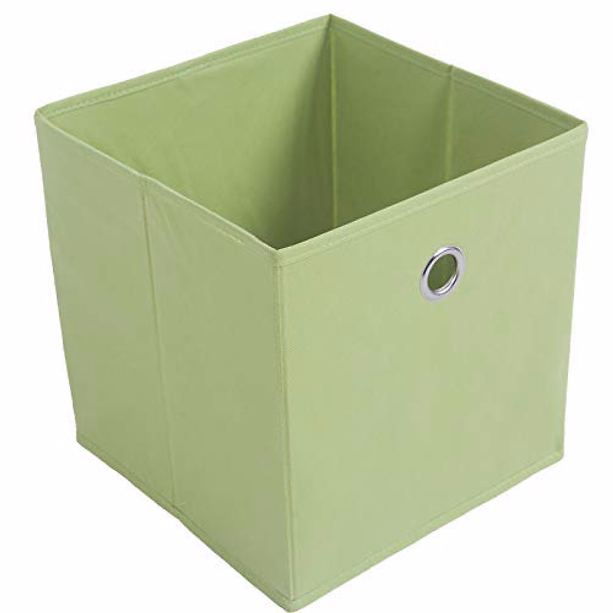 Amborido Storage Cubes Foldable Drawers Office Toys Room Organizer Cubby Clothes Fabric Kids Bins 6 Pack (Green)