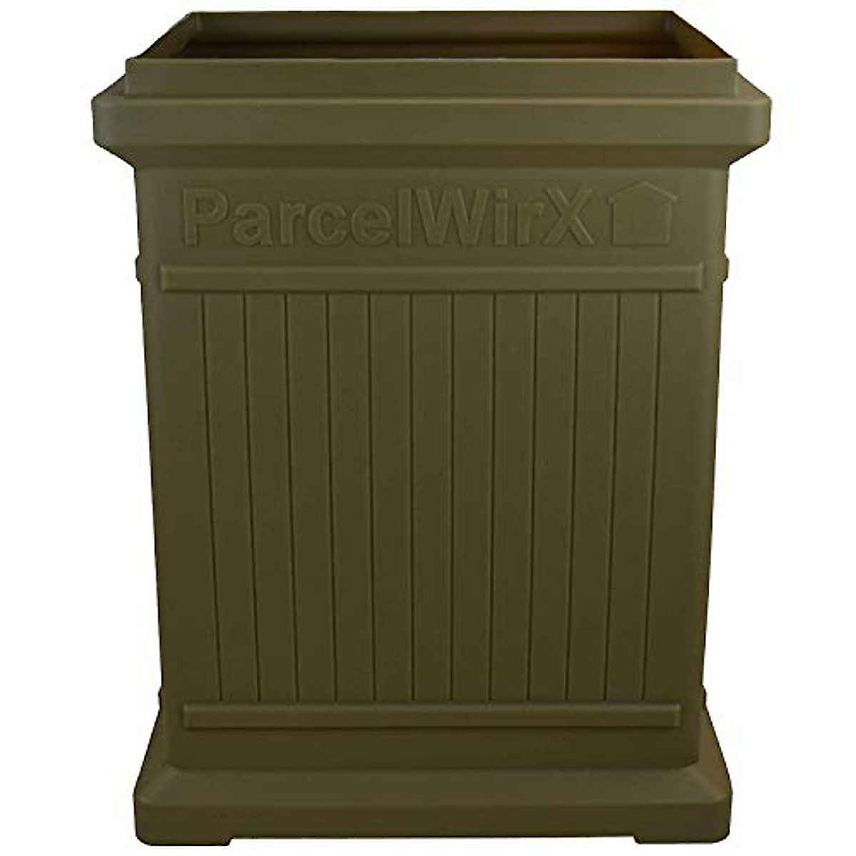 RTS Home Accents ParcelWirx Premium Vertical Storage Cabinet/Package Delivery Box with Lift Off Lid, Oak