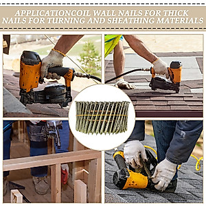 Hotop 3600 Count Siding Nails, 15-Degree Wire Collated Coil Stainless Steel Ring Shank Nails, Full Round Head Hot-Dipped Galvanized Siding Nailer Attachment Replacement Parts (2 Inch)