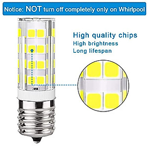 KINDEEP E17 LED Bulb Dimmable, 4W, Daylight White 6000K, Microwave Oven Light Bulbs Equivalent 40W, Ceramic Construction, Versatile Compatibility