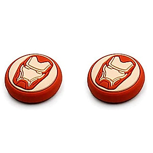 2Pcs Analog Thumb Grip Stick Cover, Dualsense Wireless Controllers Game Remote Joystick Cap, Fantastic Non-Slip Silicone Handle Protection Cover for PS5/PS4/Xbox one/360/NS PRO (Iron-mn))