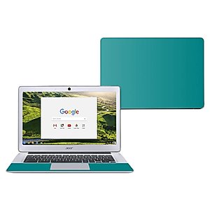 MightySkins Skin Compatible with Acer Chromebook 14" CB3-431 - Solid Teal | Protective, Durable, and Unique Vinyl Decal wrap Cover | Easy to Apply, Remove, and Change Styles | Made in The USA