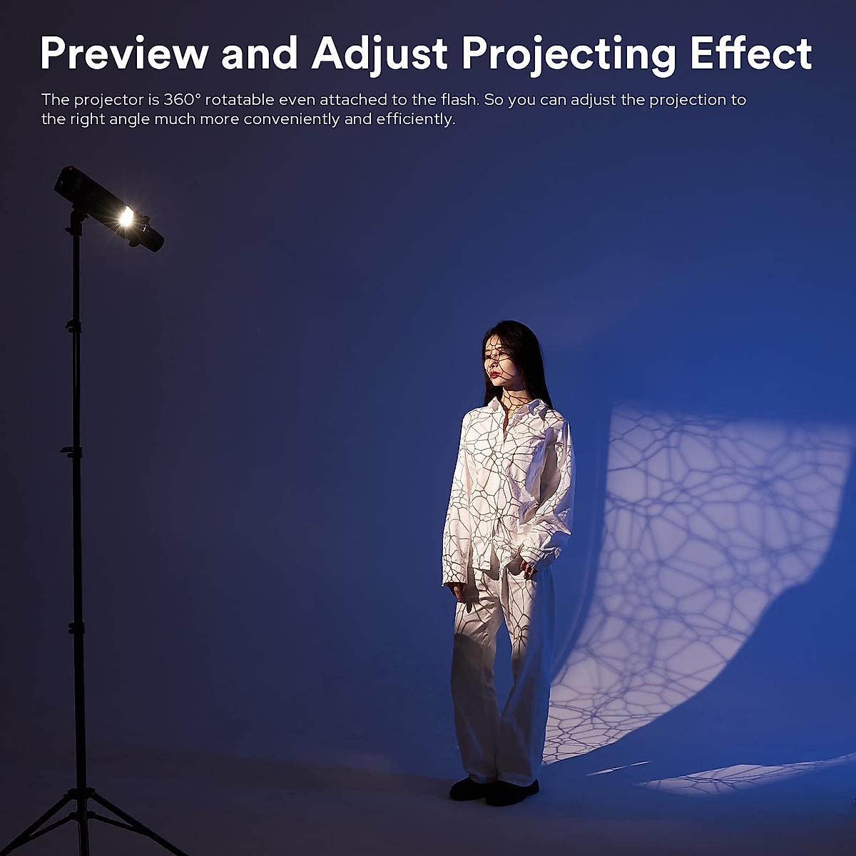 Godox AK-R21 Projection Attachment for Round and Fresnel Head Flash, Like Godox AD200 Pro/AD200, AD100Pro, Godox V1, Godox V1Pro, V860II, V860III, TT685II, V850II, V850III Flash