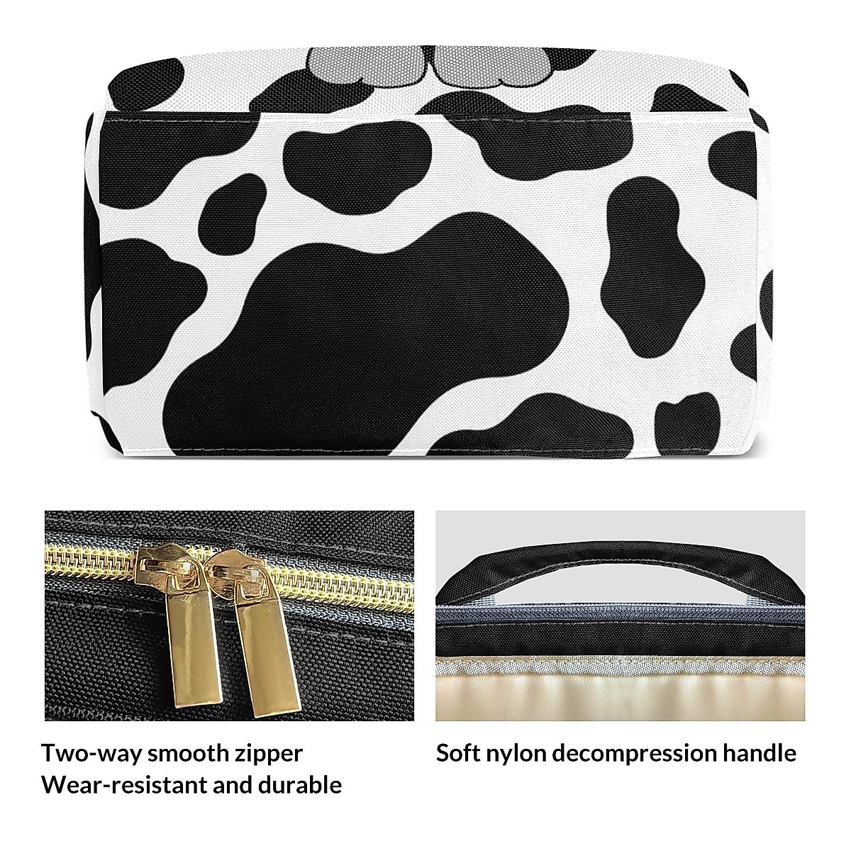 XOZOTY Diaper Bags Cute Cow Print Tote Bags Backpack with Name Mommy Nursing Baby Bags Gifts for Women Men
