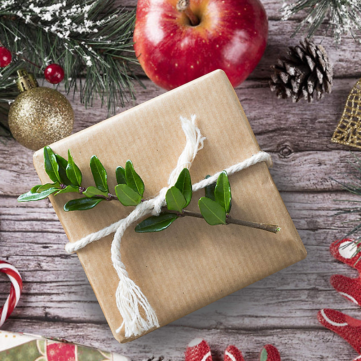 JOYIN 15 PCS Kraft Gift Box 8’’x8’’x4’’, Brown Cardboard Square Boxes, Gift Wrap for Christmas Holiday, Festive Xmas Wrapping Cupcake DIY Boxes