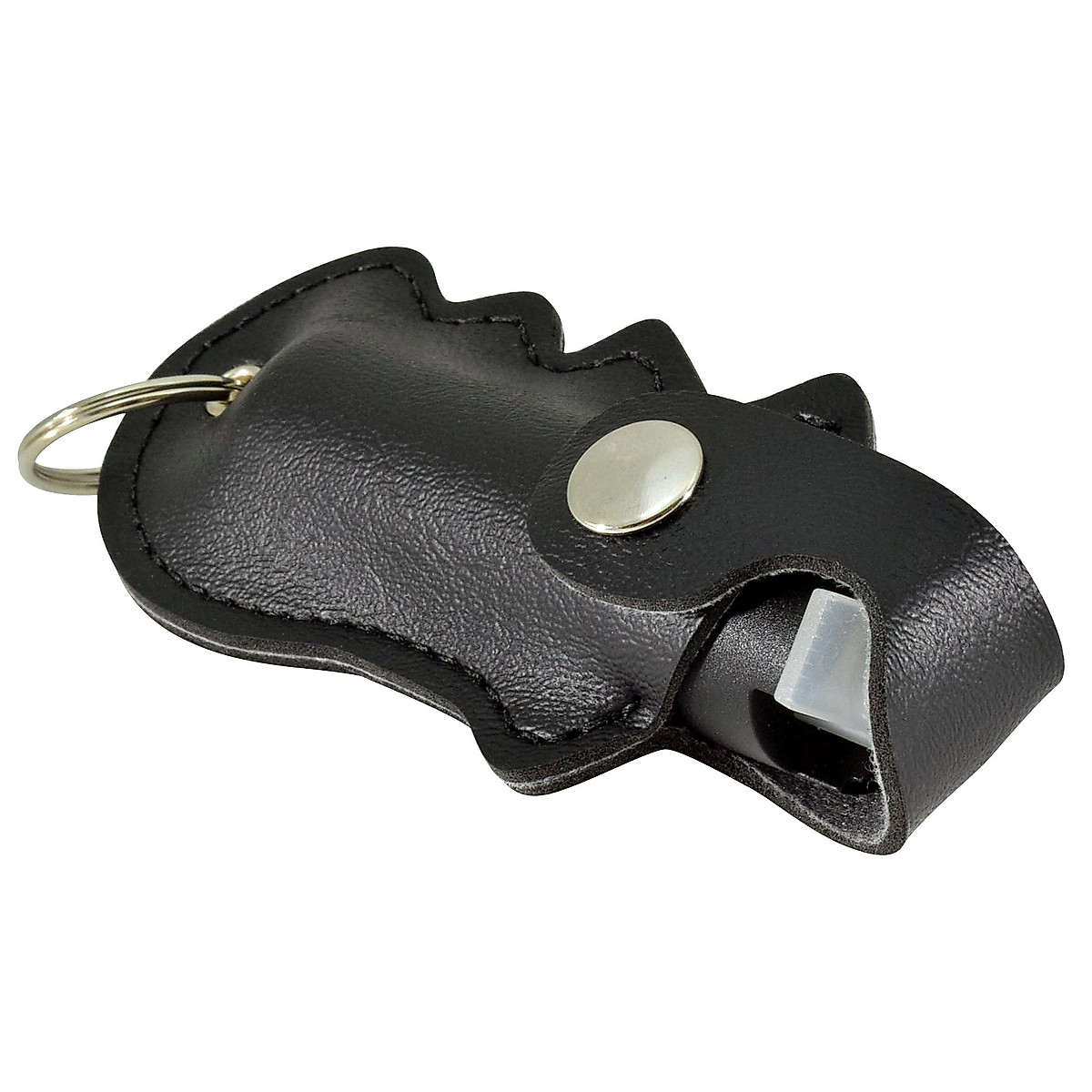 Pepper Defense 1/2 oz. Pepper Spray with Grip Holster and Keychain Attachment - Safety Twist Lock Glow Trigger - Maximum Strength 10% OC Formula - Self Defense Personal Protection (Black 3-Pack)