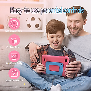 KYASTER Kids Tablet, Toddler Tablets,7 inch 5G WiFi 6 Android 12, Full HD 1920x1200 IPS Screen, 2GB RAM 32GB ROM,Parental Controls for Learning Gaming,EVA Kids-Proof Case with Stylus