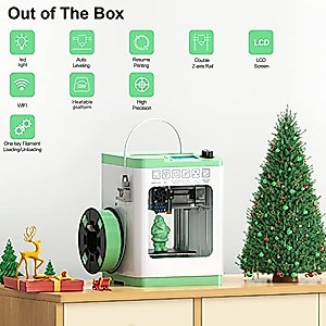 Entina Tina2S 3D Printers with Wi-Fi Cloud Printing, Fully Assembled and Auto Leveling Mini 3D Printer for Beginners, High Precision Printer with Smart Control and Heated Spring Steel Build Plate