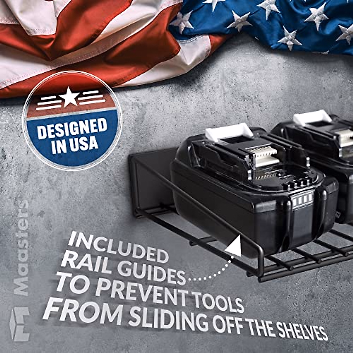 MAASTERS Power Tool Organizer Wall Mount - 70lb Weight Limit Heavy Duty Floating Cordless Drill Holder Wall Mount - Cordless Drill Organizer – Power Tool & Cordless Drill Storage Rack