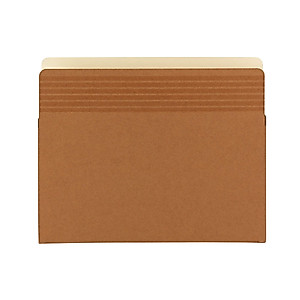 Smead Easy Grip® File Pocket, Straight-Cut Tab, 5-1/4" Expansion, Letter Size, Redrope, 10 per Box (73209)