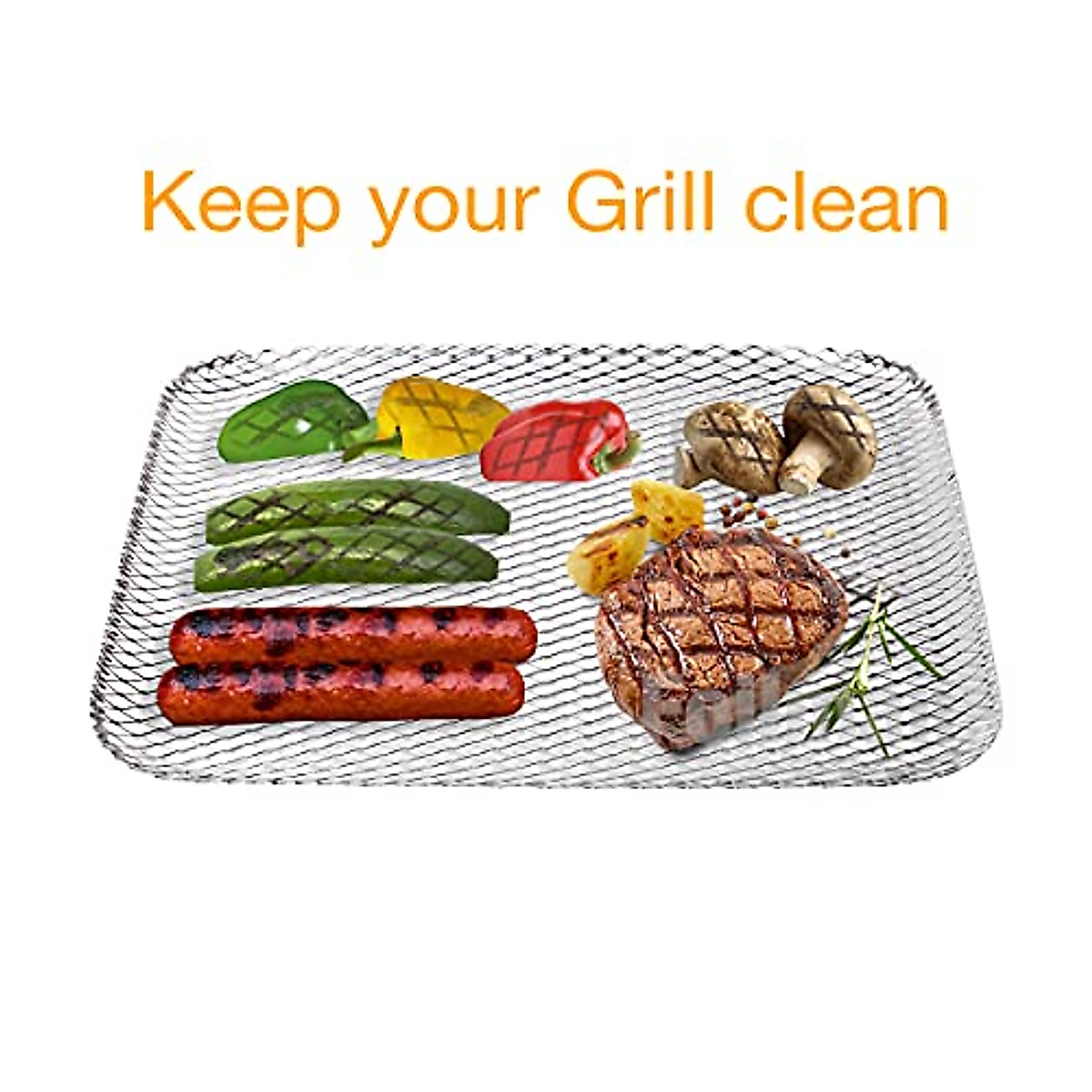 Foilman Grill Toppers - Clean Grill BBQ Disposable Toppers- 16 x 12Inch - (10 Pack) -Your Hot Dogs Will Never Fall Through The Cracks Again