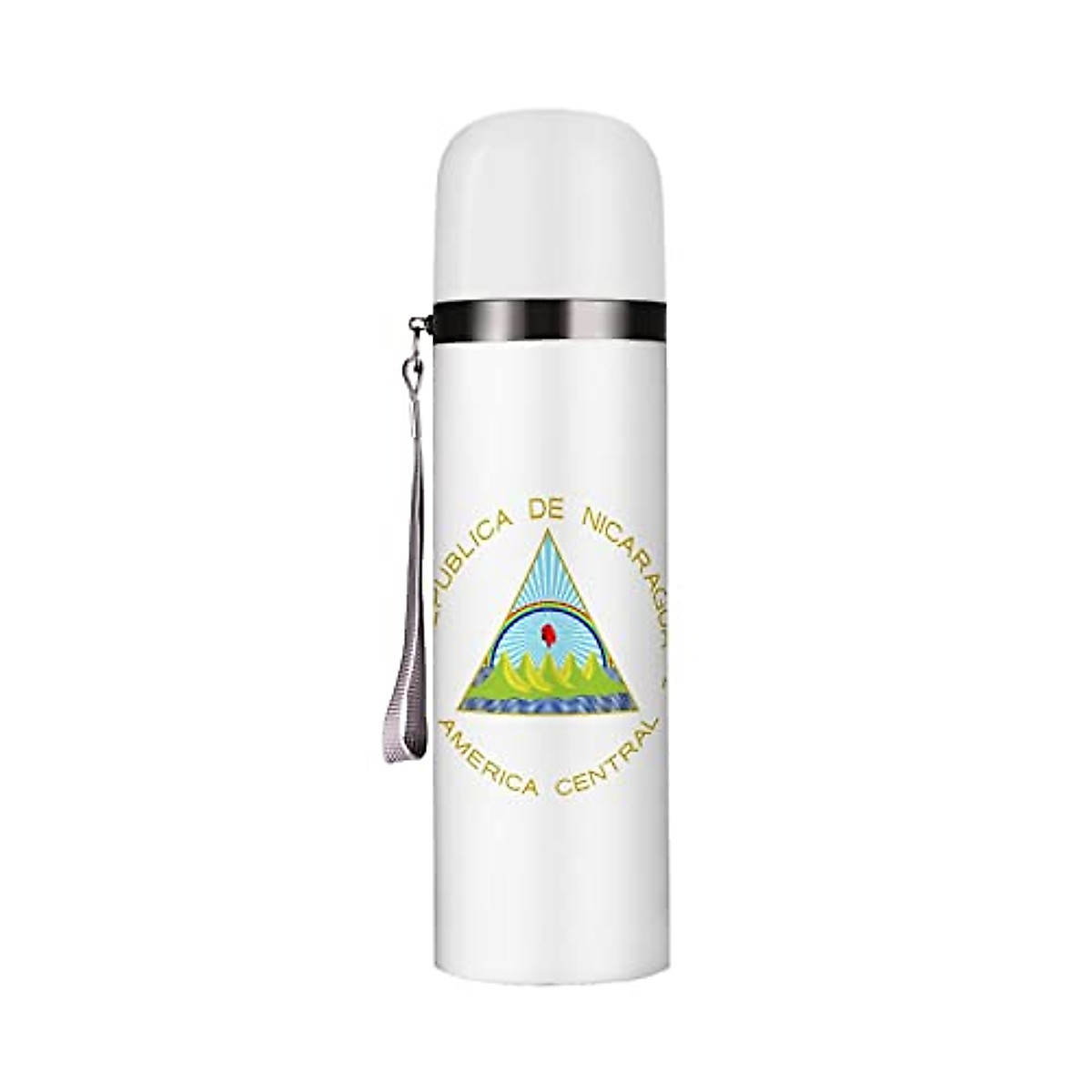Coat of Arms of Nicaragua. Insulated Water Bottle 19 OZ Stainless Steel Travel Mug For Drink Sports Camping Hiking Outdoors