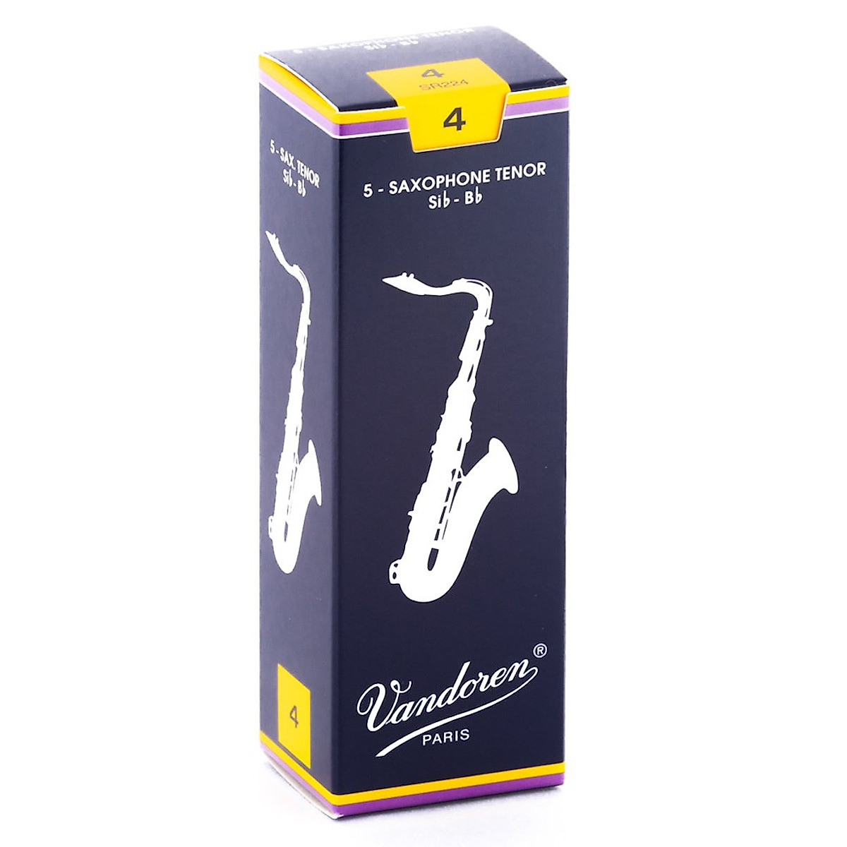 Vandoren SR224 Tenor Sax Traditional Reeds Strength 4; Box of 5