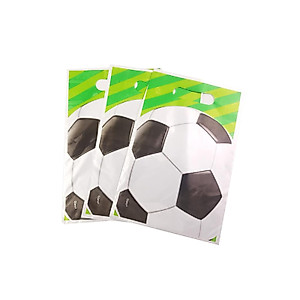 30Pieces Soccer Gift Bags Treat Candy Bags Soccer Goodie Bags Soccer Theme Gift Bags for Birthday Kids Party Football Themed Party Favors