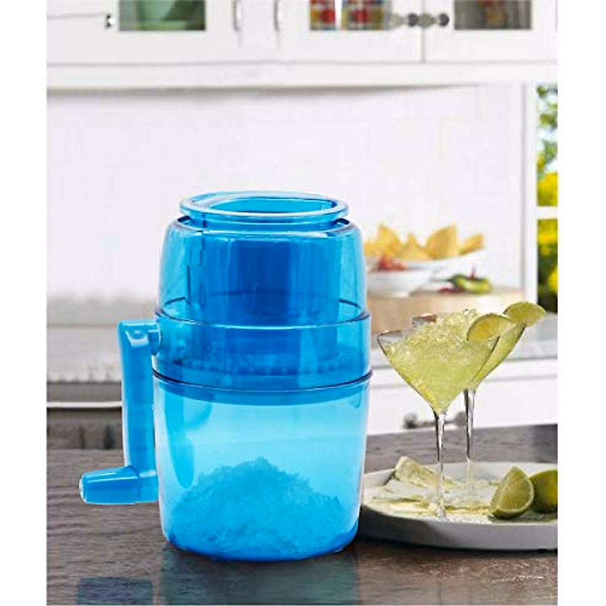 Portable Hand Crank Ice，Ice Chopper Mini Portable Ice Machine Domestic Ice Crusher for Children