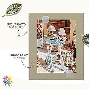 Mat Board Center, 10 Pack 8x10 Picture Backing Boards, Middle Grey Uncut Matt Boards, Ideal for Pictures/Prints/Frames/Arts