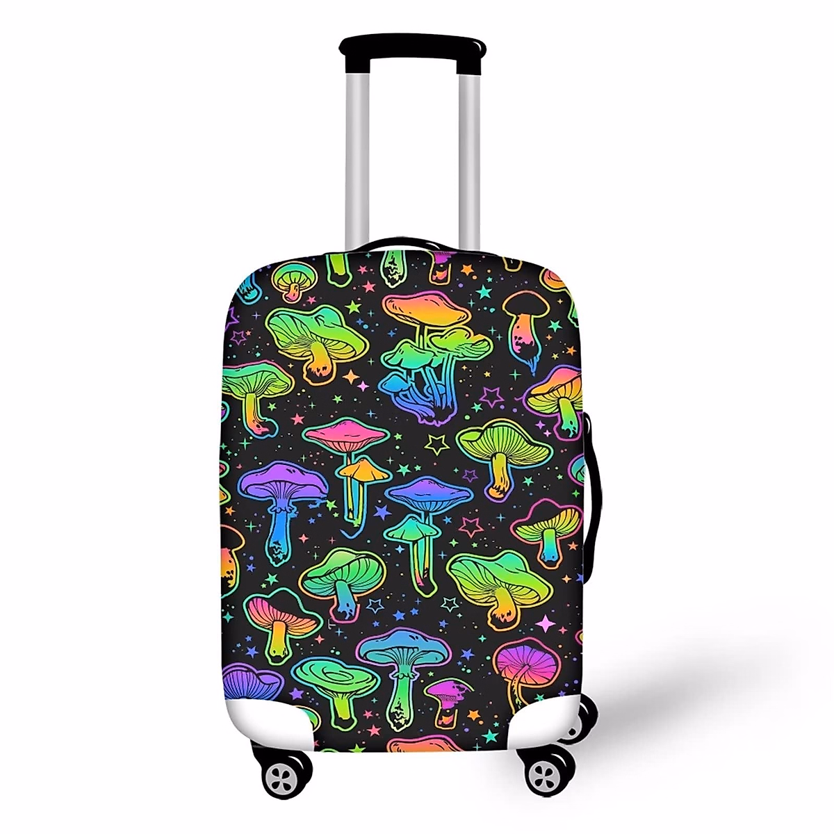 Upetstory Mushroom Luggage Cover Protector Suitcase Covers Travel Anti-scratch Spandex Baggage Covers Fits 25-28 Inch Luggage Hiking Camping Picnic School Travel