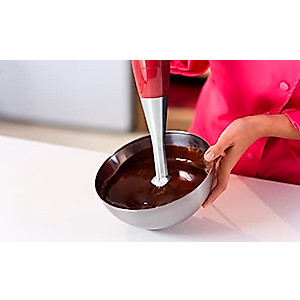 Trenda Immersion Hand Blenders Cordless Handheld and Electric Mixer Stick, Red