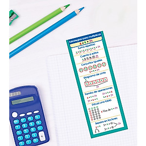 Carson Dellosa Multiplicacion Instructional Set—Reference Chart, Multiplication Charts With Multiplication Facts Through 12, Strategy Reference Bookmarks, Math Skills, Spanish Edition (69 pc)