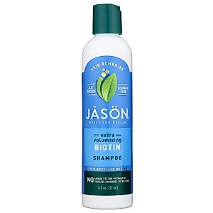 Jason Thin-to-Thick Extra Volume Shampoo, Strengthens and Volumizes Fine Hair with Biotin and Panthenol, 8 Ounce (Pack of 1)