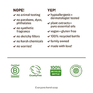 Everyone Liquid Hand Soap, 12.75 Ounce (Pack of 1), Spearmint and Lemongrass, Plant-Based Cleanser with Pure Essential Oils