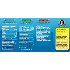Winston Joint System - for Large Dogs Over 100 Pounds - 100% Natural Whole Food Supplement System for Arthritis, Hip Dysplasia and Joint + Pain Relief - One Month Supply - Since 1992