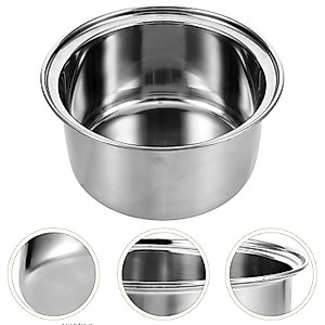 Cabilock Small Hot Pot Liner Small Everyday Pan Nonstick Stew Pot Korean Ramen Pot Pressure Pot Hotpot with Dividers Rice Maker Pan Rice Cooker Non Stick Stainless Steel Milk Pot Individual