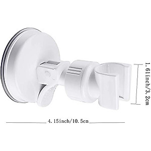 Suction Cup Shower Head Holder Handheld Shower head Bracket Adjustable Height Shower Holder, Removable Handheld Wand holder Wall Mounted Suction Bracket