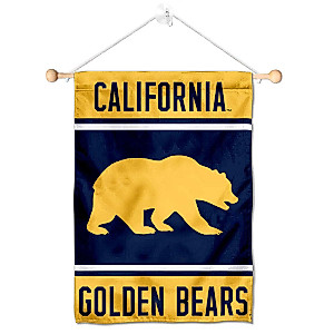 College Flags & Banners Co. Cal Berkeley Golden Bears Window Wall Banner Hanging Flag with Suction Cup