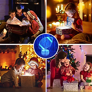Football Night Lights for Kids, 3D LED Illusion Lamp 7 Colors Changing Nightlight with USB Powered, Touch & Remote Control Best Birthday Christmas Gifts for Boys Girls Kids Baby