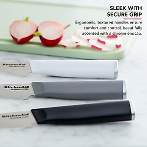 KitchenAid Paring Knife Set, High Carbon Stainless Steel Kitchen Knife Set, Razor-Sharp Blades, 3 Piece, Multicolor