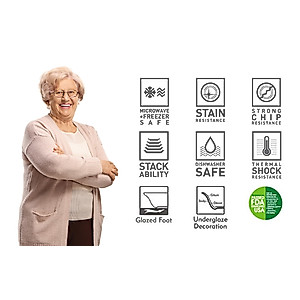 TUDOR ROYAL 24-Piece Porcelain Round Dinnerware Set, Service for 6, VICTORIA BLUE Design, Blue Floral, Plates Bowls Mugs Dishes, Premium Quality Ceramic Tableware, Unique Pattern, Glossy