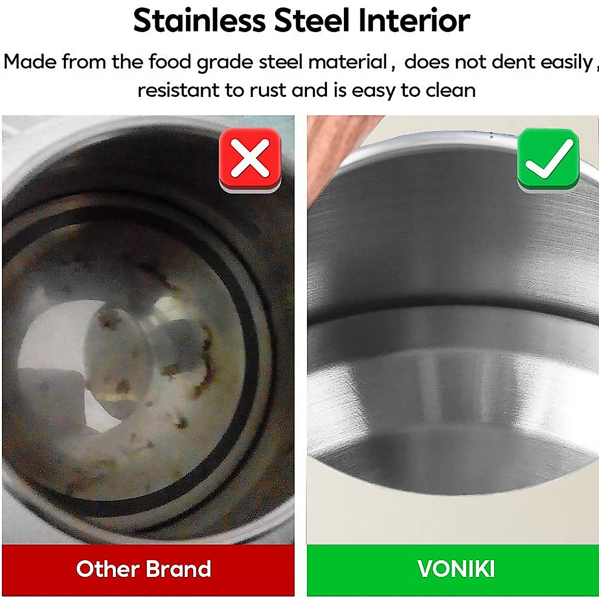 Vilihkc Tea Kettle 2.6 Liter Whistling Tea Kettle, Tea Pots for Stove Top Food Grade Stainless Steel with Wood Pattern Folding Handle, Loud Whistle Kettle for Tea, Coffee, Milk