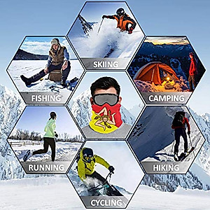 Neck Gaiter, Sicilian Flag Magic Headband Sport Headwear UV Resistence Balaclava for Men and Women-Fishing,Running