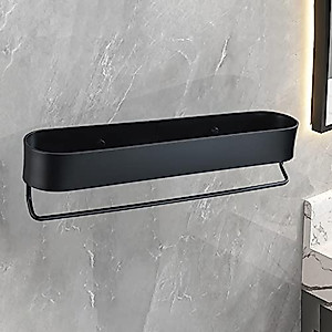 Durable Floating Shelves Wall Shelf Towel Rack Support Organizer Storage Wall Mounted for Home Bathroom Perfumes, Spice Shampoo, x9.5x6cm Bar