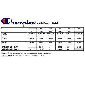 Champion Big and Tall T Shirts for Men – Crewneck Mens Big and Tall Graphic Tee