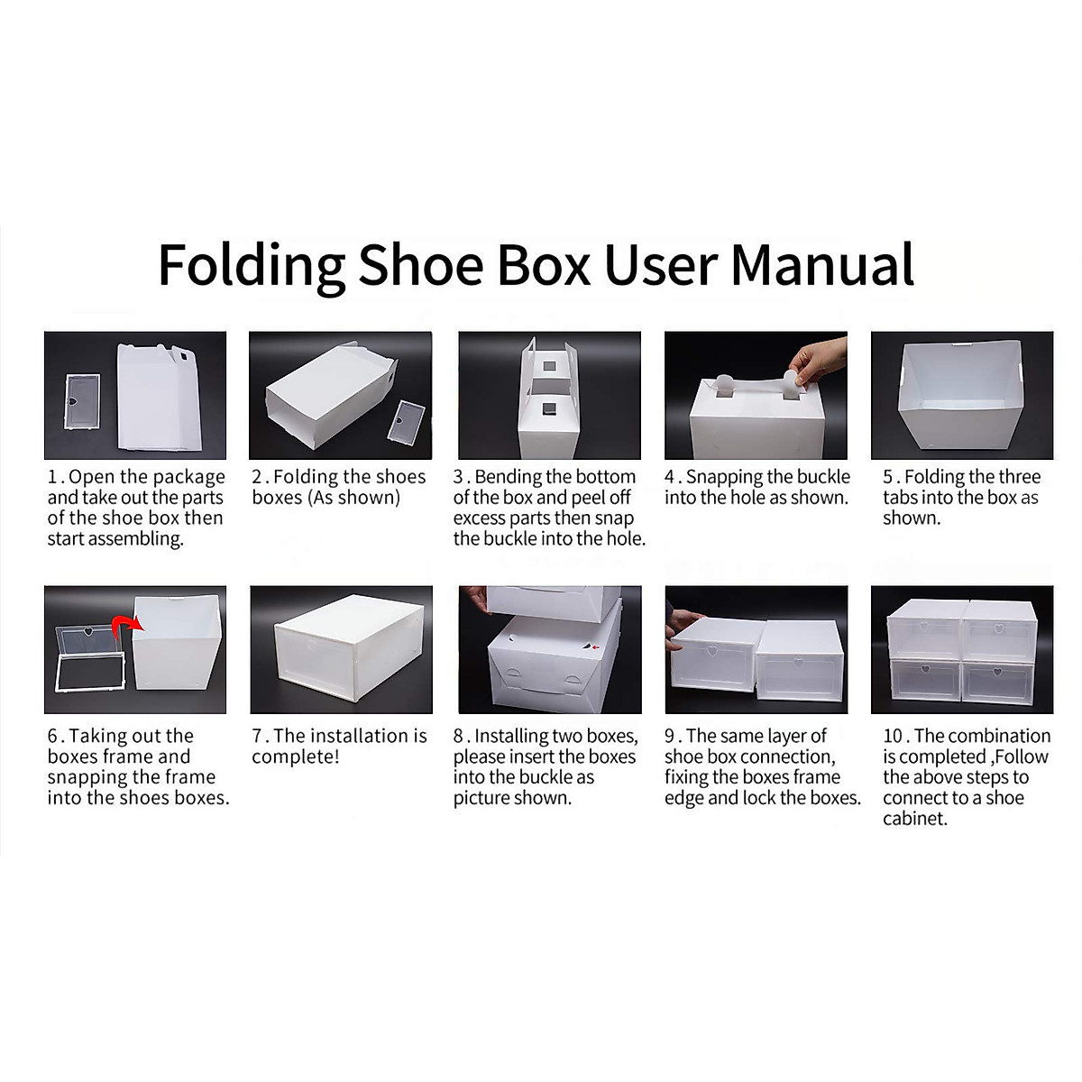 TTONSUE Shoe Box Set Storage Plastic Home, Clear Plastic Shoe Storage Boxes for, Shoe Organizer Storage Bins with Lids, Clothes Under Bed Shoe Storage Container