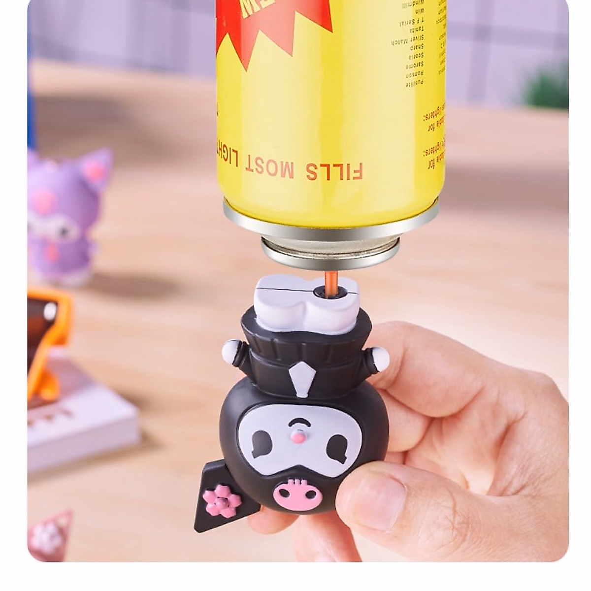 Aimery Kuromi Lighter, Kawaii Lighter, Cool Lighter, Anime Lighter, Anime Keychain Cute & Cool Keychain Accessories for Girls (Purple)