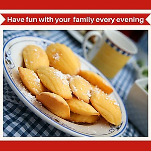 MASSNER Madeleine Pan with Silicone Spatula, Non-stick for baking 12 Madeline Cookie Mold Heavy duty Madeline Pans dishwasher safe 1Pack