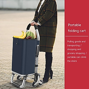 PIPRE Folding Shopping Cart with Wheels,Products Stair Climber,Used as a Shopping, Grocery, Laundry and Stair Climber Cart,Hold Up to 110 Pounds, Standard, (color，Checkerboard motif