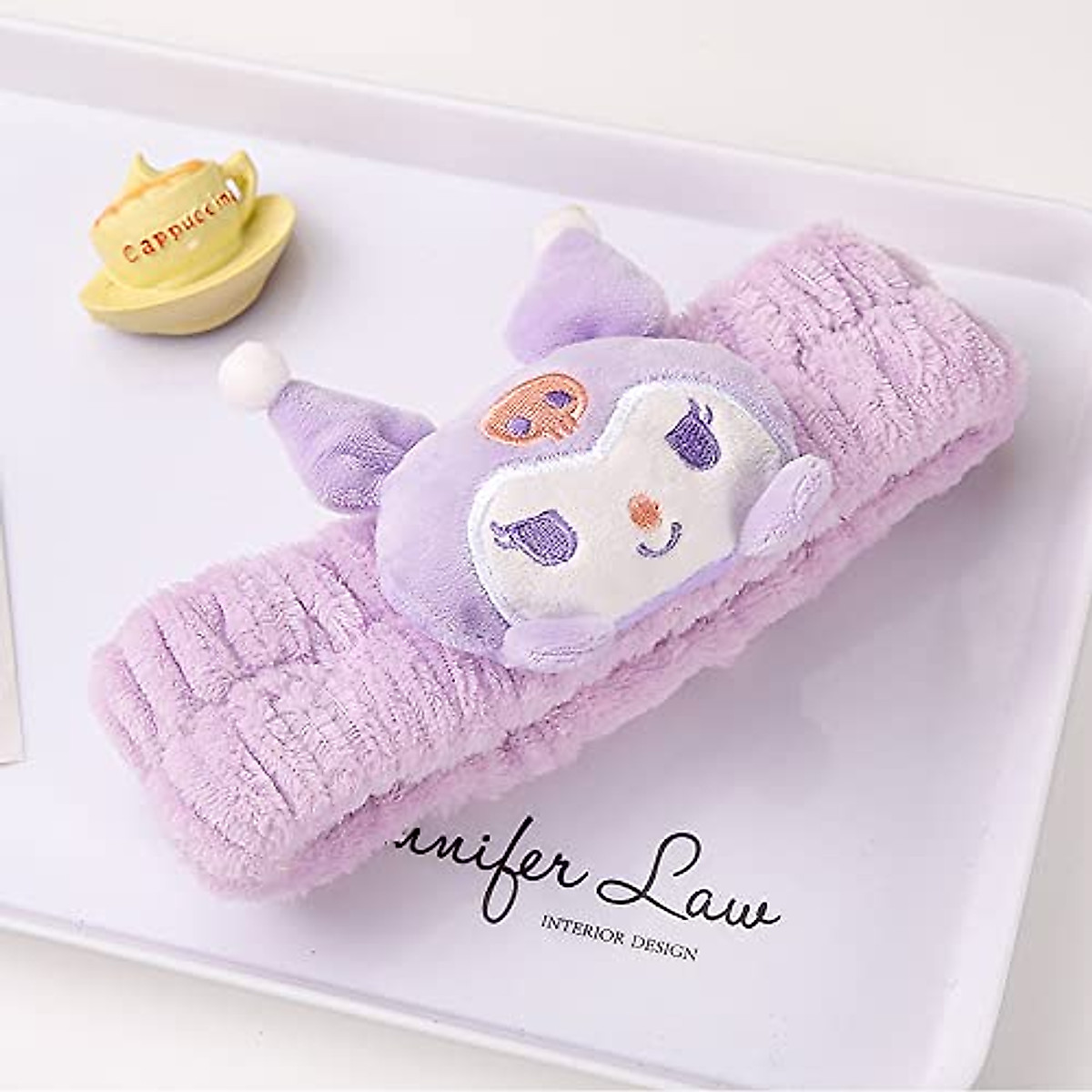 PERFECTSIGHT Kawaii Spa Headbands for Women & Girls - 2 Pack Cute Soft Fleece Facial Headbands for Makeup, Skincare and Face Washing